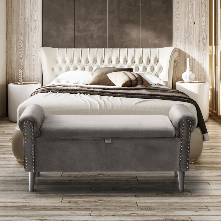 House Of Hampton® Dritarastra Upholstered Flip Top Storage Bench